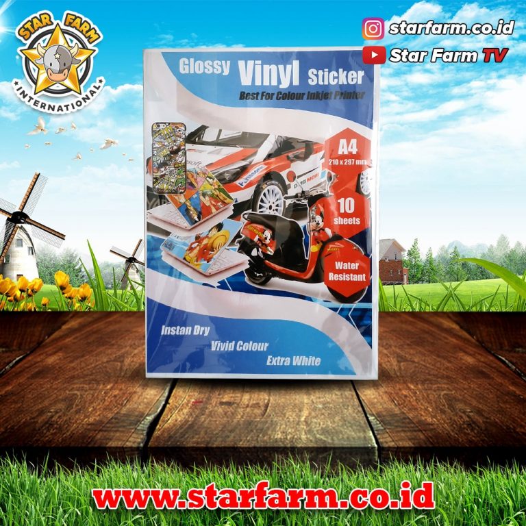 Kertas Sticker Vinyl A4 Inkjet 10 Sheets - Star Farm – Star Farm ...